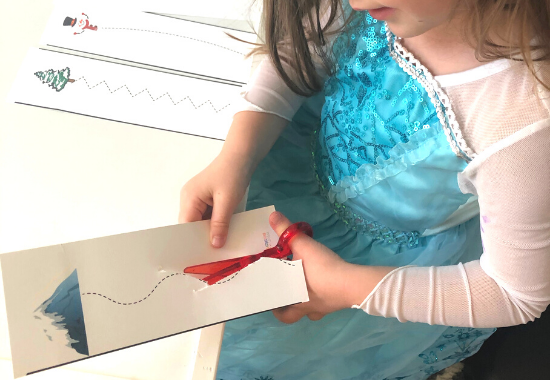 Free Printable Winter Cutting Strips for Preschool - Teaching Littles